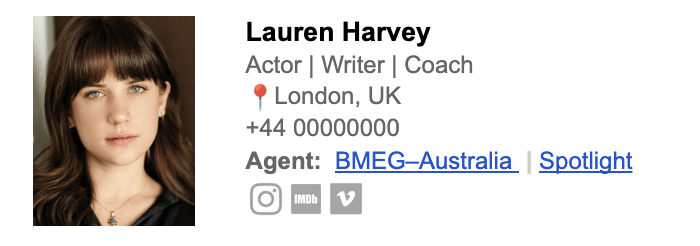 How to Create an Actor Email Signature | StageMilk